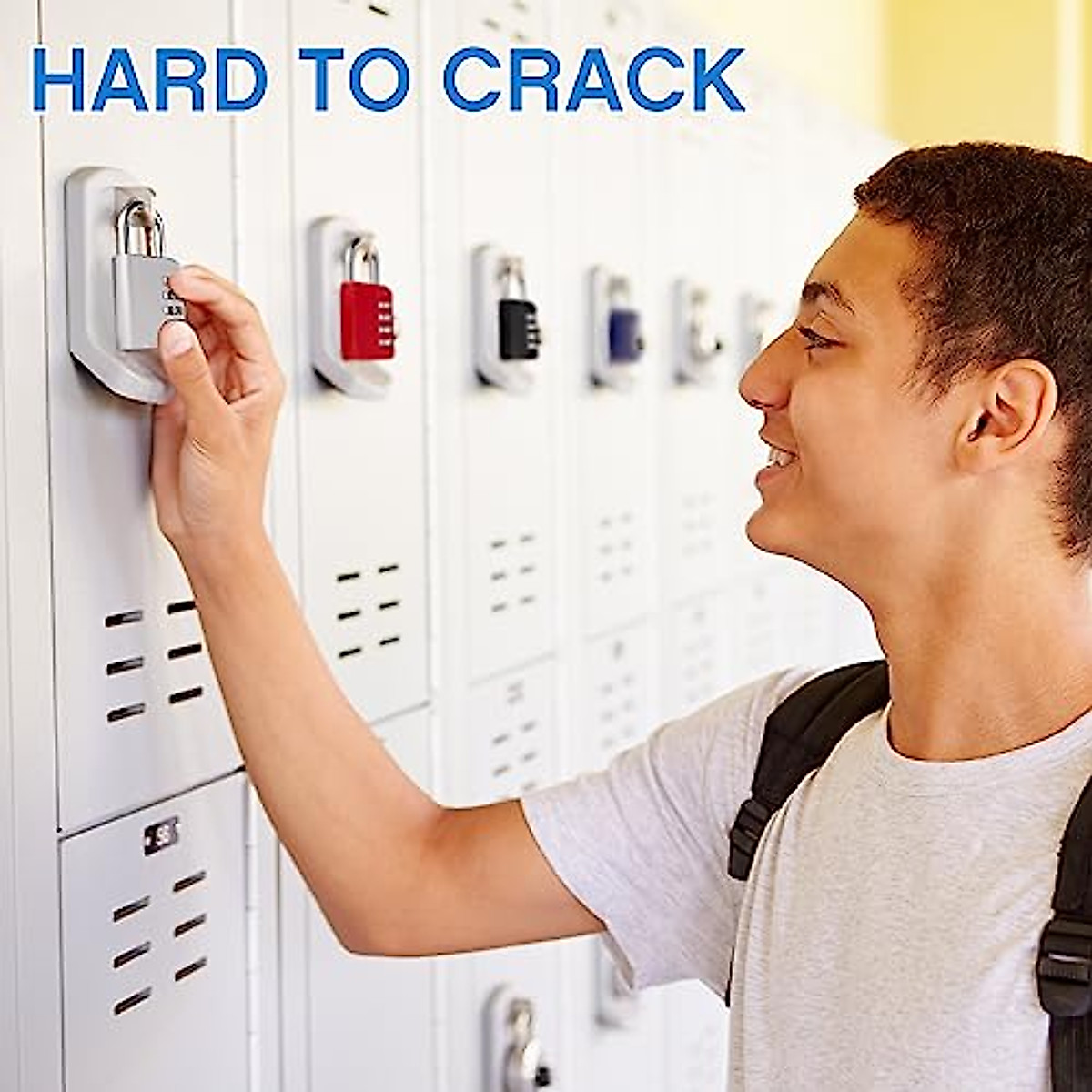 10 Pack Combination Lock Resettable 4 Digit Combination Padlock Waterproof Locker Locks Small Combo Locks Outdoor for School Gym Locker Fence Toolbox Gate Case Hasp Cabinet Storage(Multicolored)