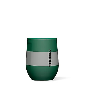 Corkcicle Harry Potter Slytherin Stemless Wine Glass Tumbler, Triple Insulated Stainless Steel Construction, Easy Grip Sides, Keeps Beverages Chilled for 9 Hours, 12 oz