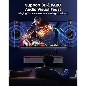 ANDTOBO HDMI Male to Female HDMI High-Speed Extension Cable for Google Chrome Cast,Roku Stick,TV Stick,Xbox,PS3/4-2Pack