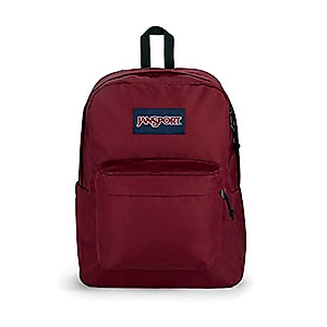 JanSport Superbreak Plus Backpack - Work, Travel, or Laptop Bookbag with Water Bottle Pocket, Russet Red
