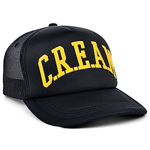 Lids Trendy Cream Woven Polyester Baseball Trucker Cap with Snap Closure