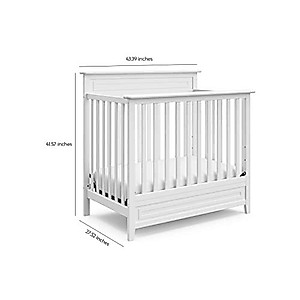 Storkcraft Petal 4-in-1 Convertible Mini Crib (White) – GREENGUARD Gold Certified, Converts to Daybed and Twin-Size Bed, Includes Bonus 2.75-inch Mini Crib Mattress, Mini Crib with Mattress Included