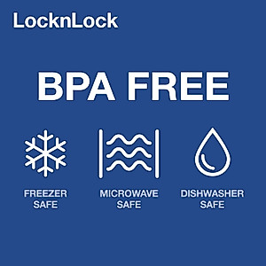 LocknLock Easy Essentials Food Storage lids/Airtight containers, BPA Free, Rectangle-54 oz-for Veggies, Clear