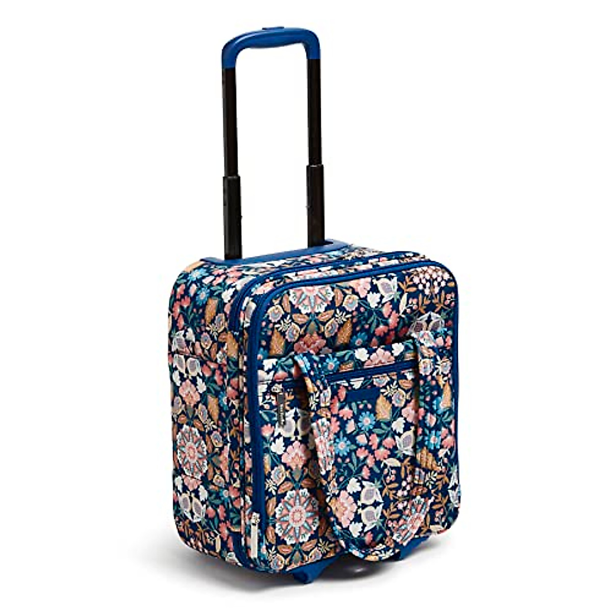 Vera Bradley Women's Softside Underseat Rolling Work Bag, Enchanted Mandala Blue, One Size