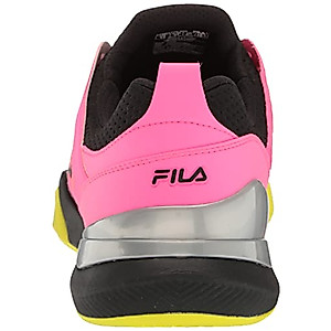 FILA Women's SPEEDSERVE Energized Sneaker, Knockout Pink/Safety Yellow/Black, 9