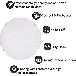 Fashion Non-Slip 40"X40" Halloween Trippy Skeleton Skull Rugs Bedside Mats Home Decor Carpet for Bedroom Nursery Living Room Playroom