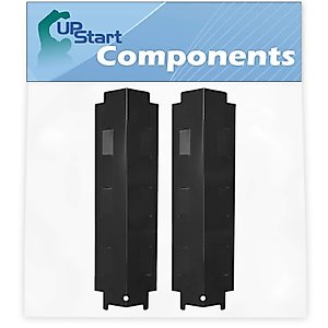 2-Pack BBQ Grill Heat Shield Plate Tent Replacement Parts for Charbroil 463622515 - Compatible Barbeque Porcelain Steel Flame Tamer, Guard, Deflector, Flavorizer Bar, Vaporizer Bar, Burner Cover