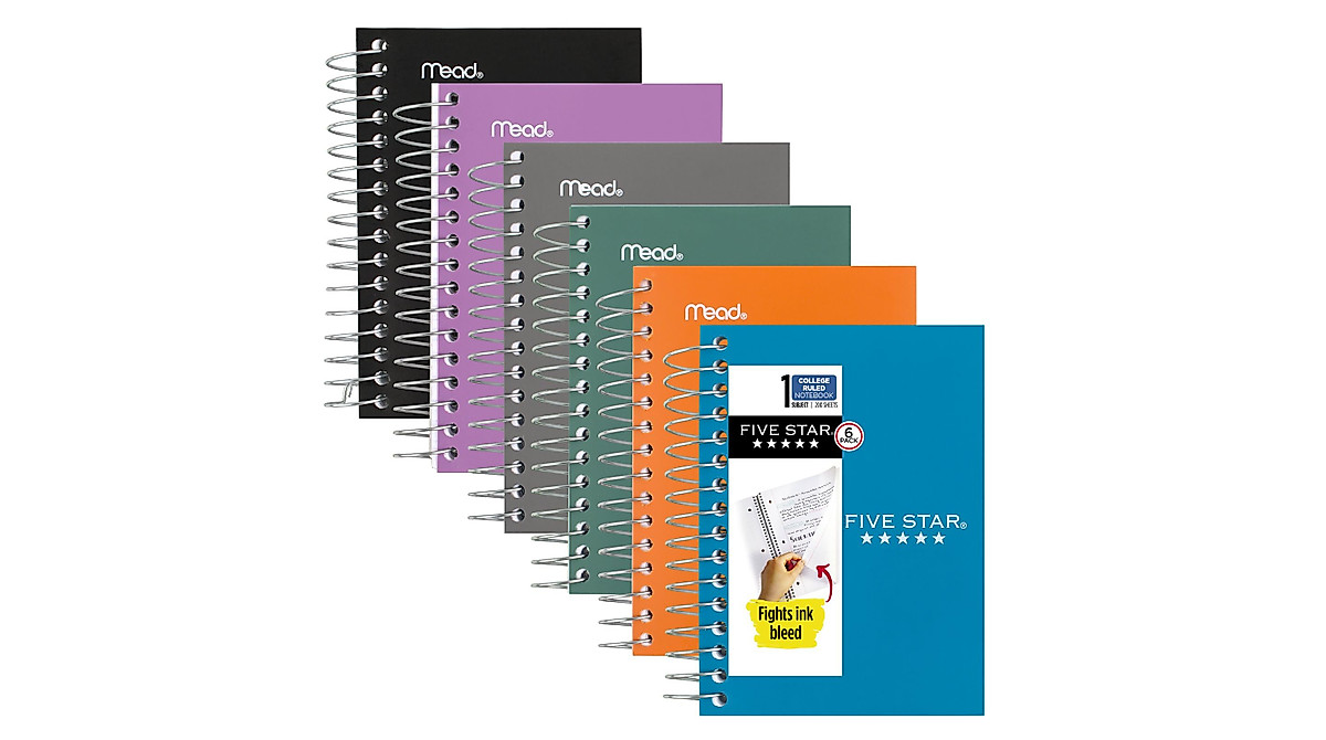 Five Star Pocket Notebooks - 6 Pack, Water Resistant