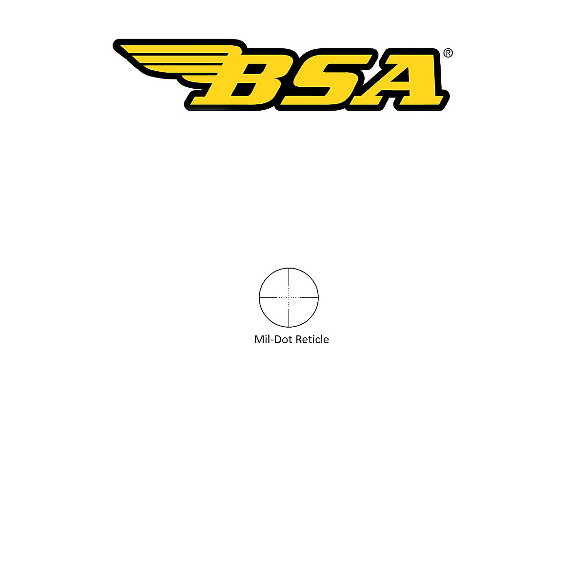 BSA Optics Outlook 3-9X40 Adjustable Objective Air Rifle Scope, Black