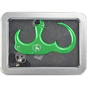 SHARROW Bow Release Aid 3/4 Fingers Automatic Archery Release Aluminium Alloy Thumb Trigger for Compound Bow Accessory (Green)