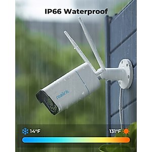 Reolink Wireless Security Camera System, 5MP, 2.4/5GHz WiFi, 5X Optical Zoom, Color Night Vision, 4 pcs RLC-511WA Bundle with 8CH NVR (2TB HDD Pre-Installed)