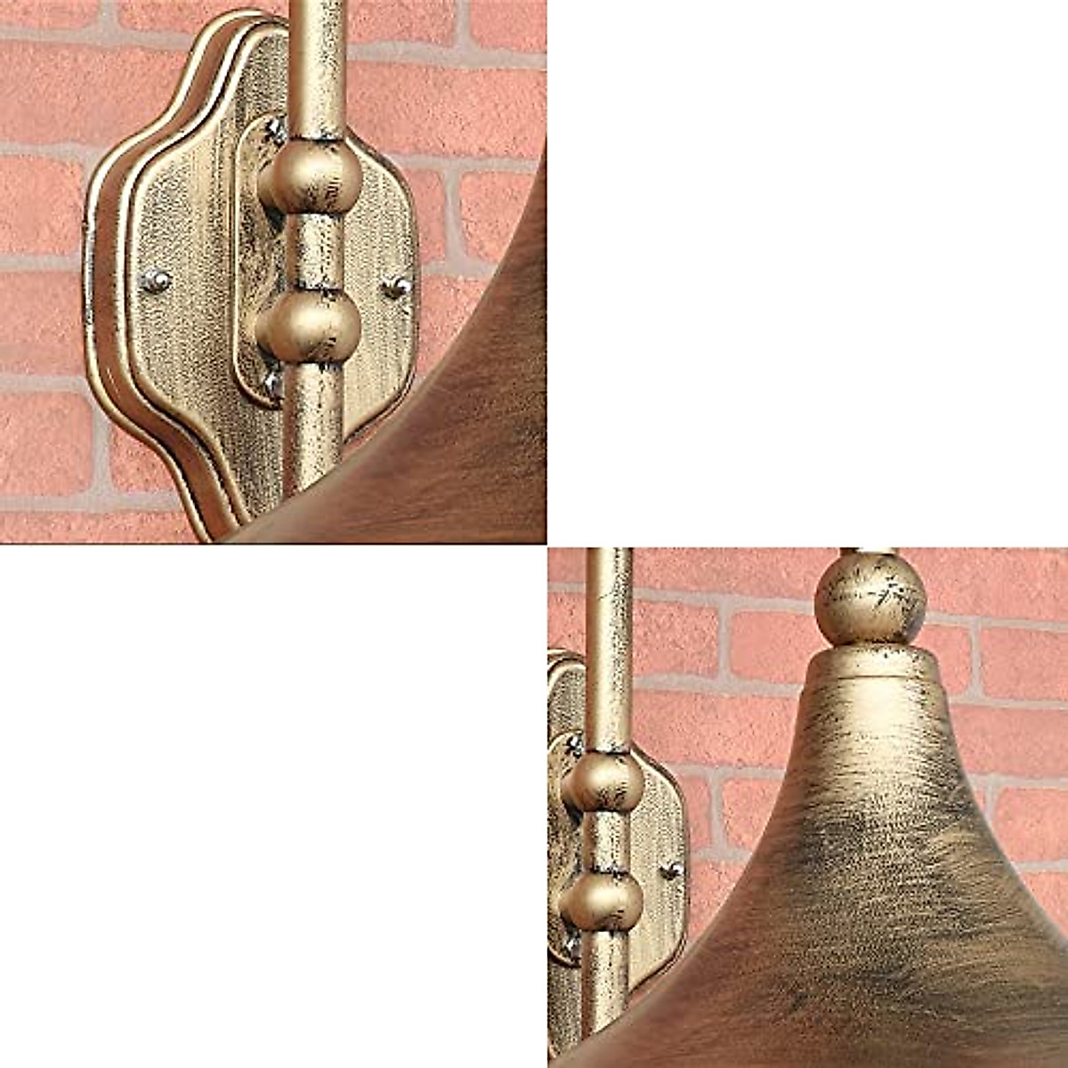 TEmkin Retro Industrial Minimalism Sconce Wall Lamp Bronze Outdoor Aluminum Horn Cover Waterproof Wall Lights LED Used for Courtyard Gate Wall Park Wall Lighting