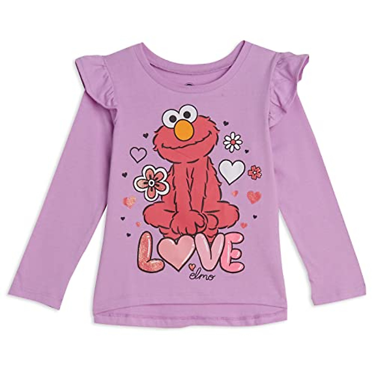 Sesame Street Elmo Toddler Girls 2 Pack T-Shirts Multicolored 2T