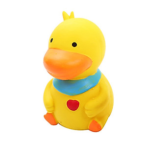 DaMohony Latex Dog Squeaky Toy, Yellow Duck Interactive Play Toy for Puppy Small Pet Dogs