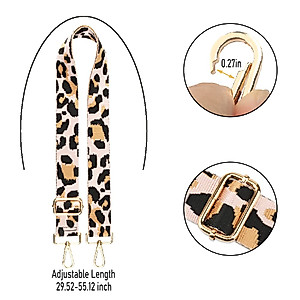 WEDDINGHELPER Pink Adjustable Shoulder Crossbody Handbag Strap (1.97'' Width, Gold Buckle)