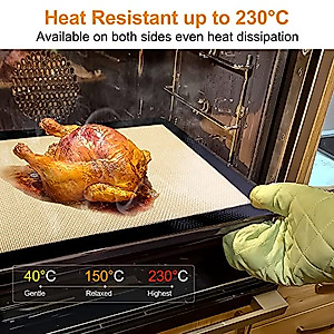 Silicone Baking Mat - HOOMIL Set of 3 Reusable Silpat Baking Mats, Heat Resistant Food Grade Half Sheet Cooking Mats for Cookies, Macarons, Bread and Pastry