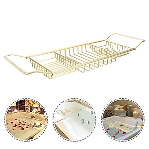 Stainless Steel Shower Tray: European Style Extendable Bathtub Tray for Luxury Bath Stainless Steel Over The Tub Bath Tray for Bathroom Accessories
