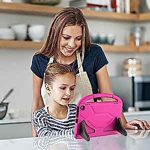 Fire Max 11 Tablet Case for Kids (13th Generation, 2023 Release) - DICEKOO Lightweight Shockproof Kid-Proof Cover with Handle Kickstand for Amazon Kindle Fire Max 11 - Pink