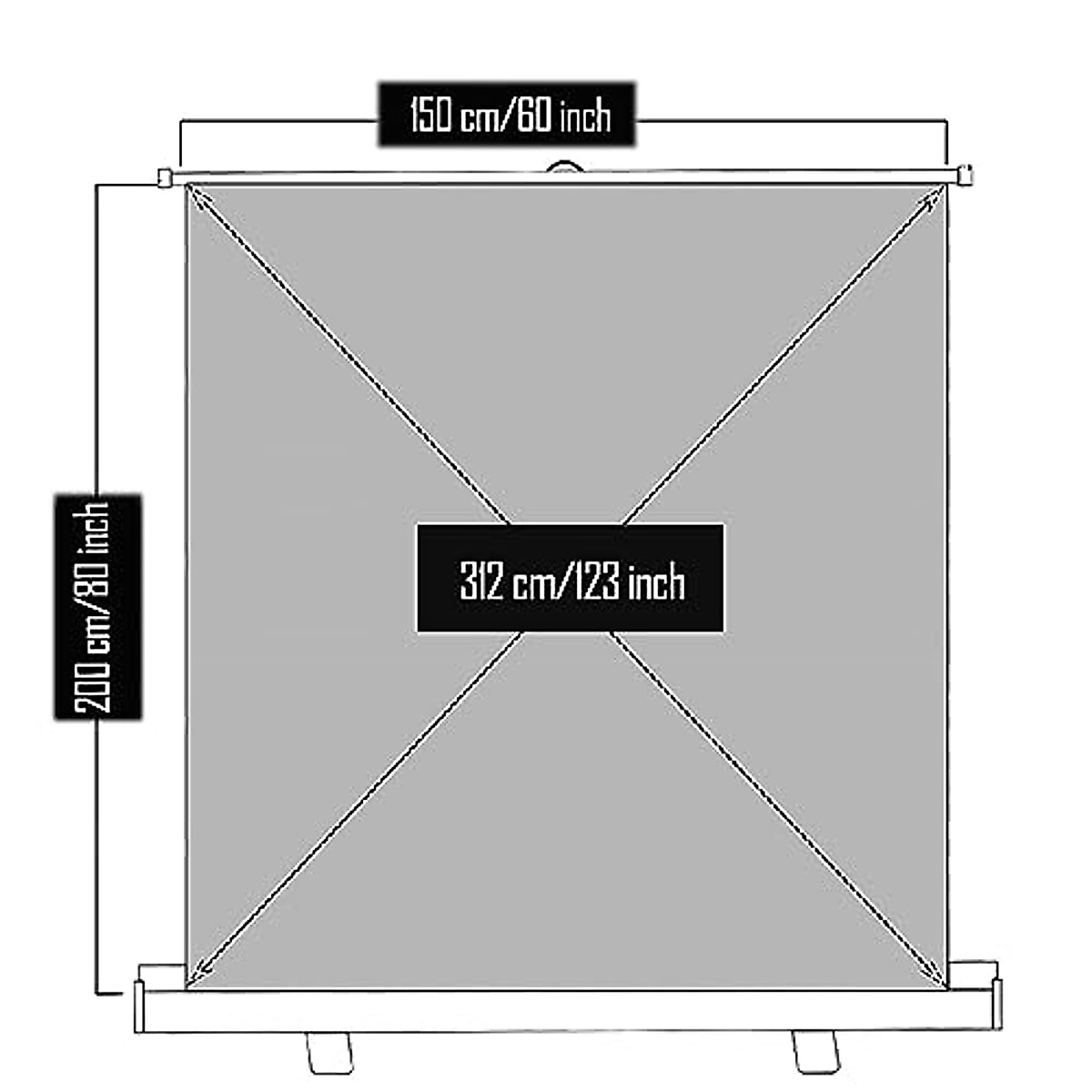 WASJOYE Green Screen Background with Stand, Portable Collapsible Chroma Key Backdrop, Auto-Locking Wrinkle-Resistant Photography Background for Video, Live Game, Studio, Black Case, 6.5 x 5 FT