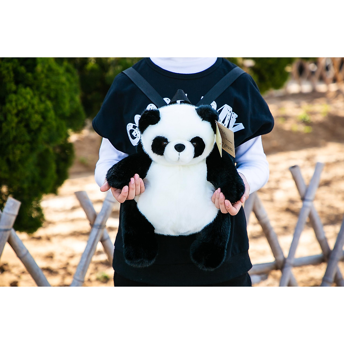 Lhcn021 Plush filled panda doll backpack, suitable for student travel and shopping backpack