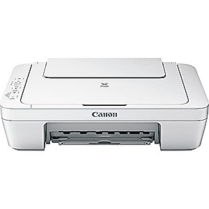 Canon PIXMA MG2521 All-in-One Hi-Speed USB Color Inkjet Printer - 3-in-1 Print, Scan, and Copy for Home Business Office, Up to 4800 x 600 Resolution, Auto Scan Mode, White, BROAGE Printer Cable