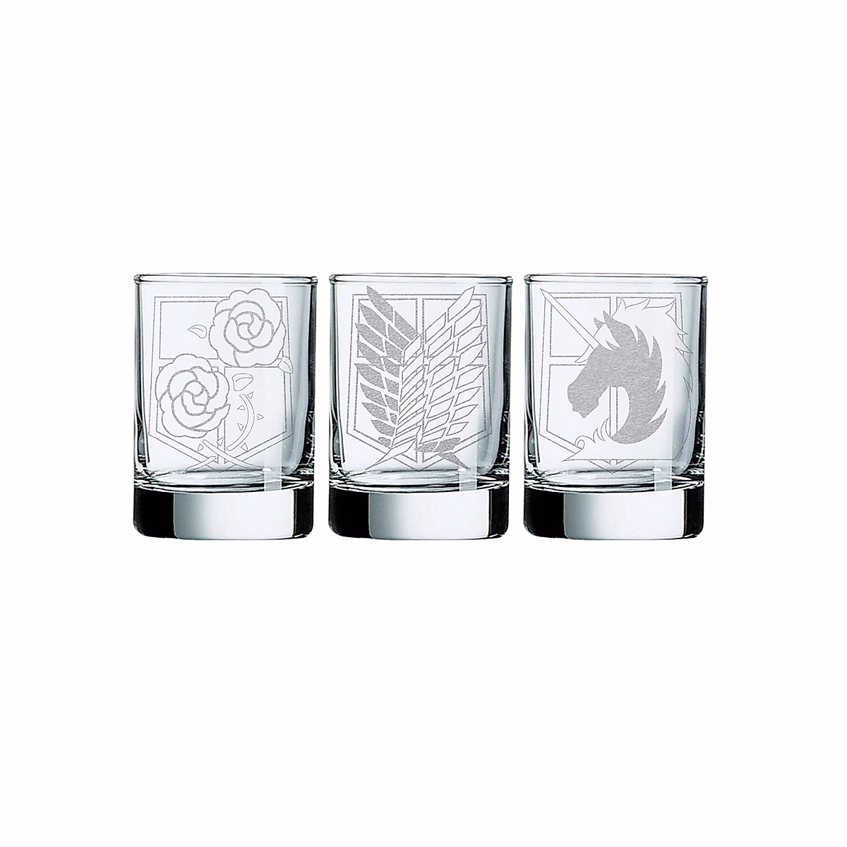 Attack on Titan Shot Glasses/Votive Holders - Set of 3