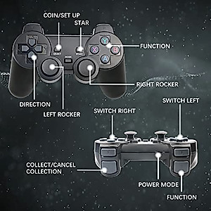 Joorniao Wireless Retro Game Console, Built in 10000+ Games, 9Emulators, Plug & Play Video Game Stick 4K HDMI Output for TV with Dual 2.4G Wireless Controllers Birthday Gifts for Boys&Girls(64G)