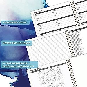 Monthly Planner/Calendar 2023-2025 - Jul. 2023-Jun. 2025, 2023-2025 Monthly Planner, 9" × 11", 2 Year Monthly Planner with Monthly Tabs + Pockets + Thick Paper + Twin-Wire Binding - Waterink