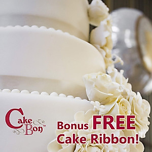 Cakebon Cake Drums Square 8 Inches - (Silver, 1-Pack) - Sturdy 1/2 Inch Thick - Fully Wrapped Edges