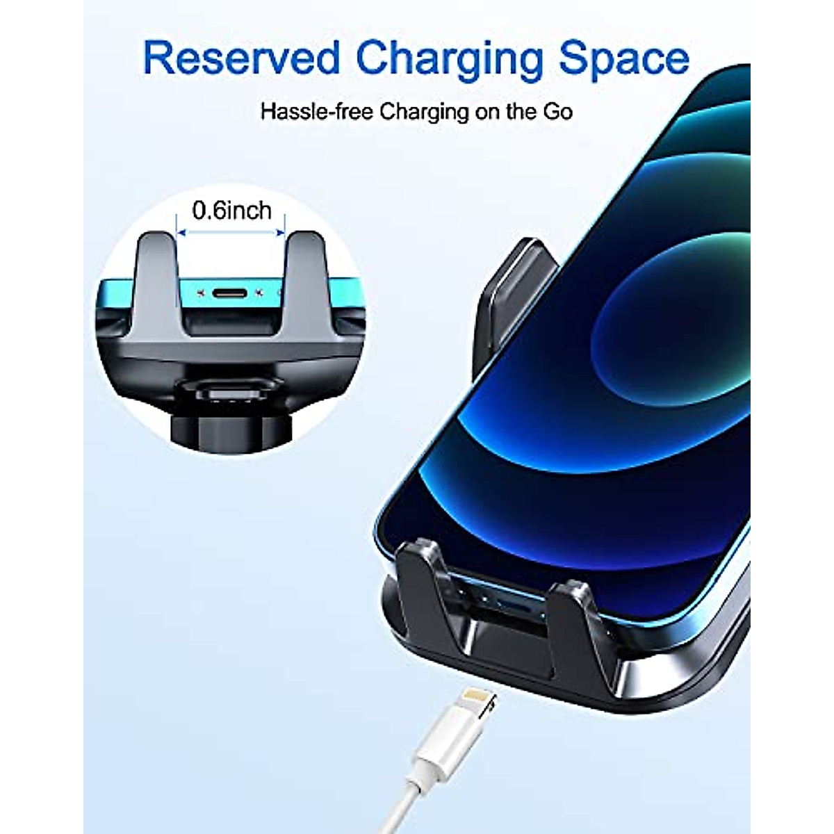 vanva 【 Military-Grade Universal Air Vent Car Mount, 【 Big Phones & Thick Case Friendly 】 Cell Phone Holder for Car Hands Free Clamp Cradle Vehicle Compatible with All Apple iPhone