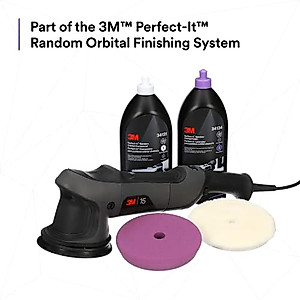 3M Perfect-It Random Orbital Polisher, 34100, 15mm, 120V/60Hz, Variable Speed Control for Automotive Refinishing, Refining, Polishing