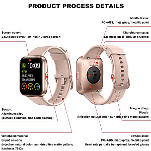 DECWIN Smart Watch, 1.69"(Call Receive/Dial) Smartwatch for Men Women,Alexa Built-in,Heart Rate Sleep Monitor,Music Control,2022 Waterproof Swimming Fitness Tracker Compatible Android iOS Phone