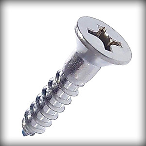 New Pack of 100 Pcs #8 x 1-1/4" inch Phillips-Drive Flat Head Wood Machine Screws Kit 316 Marine Stainless Steel Set Warranity by Pr-Merchant