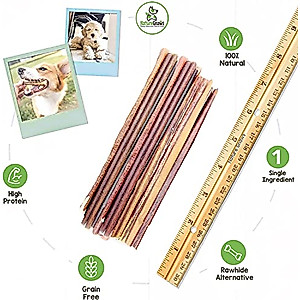 Nature Gnaws Super Skinny Bully Sticks for Small Dogs - Premium Natural Beef Dental Bones - Tasty Thin Dog Chew Treats for Toy Breeds & Puppies - Rawhide Free 40 Count (Pack of 1)