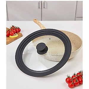 10.5" Tempered Glass Lid for Pans,Fry Pan, Universal Pot or Pot Cover,10.2"/26cm, Clear