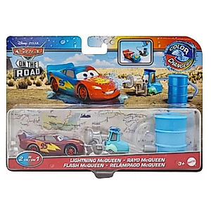 Disney Cars Toys Disney Cars Color Changers 2022 Cars On The Road Lightning McQueen with Guido
