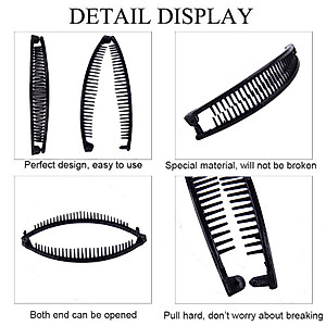 Youme Banana Hair Clips Banana Clips Hair for Women Vintage Large Bananas Hair Clip for Thick Fine Hair Banana Combs Barrettes