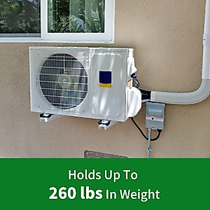 Air Conditioner Support Brackets, Mini Split Wall mounting Window AC Bracket Stand for Outdoor AC Unit 7000-15000 BTU Weather Proof Shelf to Protect from Dirt and Vandalism(2 Pcs, 17.3" x 14.5")