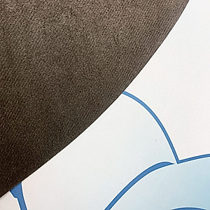 Abeigoi Round Meditation Yoga Mat Large Lotus Pilates Mat Non Slip Natural Rubber Backing Mat Suitable for Exercise, Meditation, Stretching and Yoga Workout Mat for Home Outdoor (4Ft)