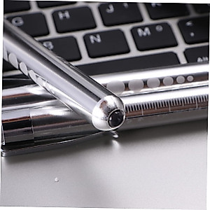 OKUMEYR 2pcs Medical Pen Light Nurse Accessories for Work Light Bulbs Light Pen for Nurses LED Light Bulb Work Flashlights Emergency Torch Light up Pen LED Work Light LED Pen Light Silver