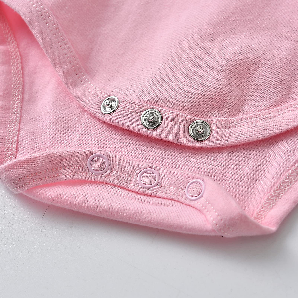 Elspilit Infant Baby Girl Clothes Long Sleeve Ruffle Romper Pants Headband Outfits Sets (0-3 Months,Pink)