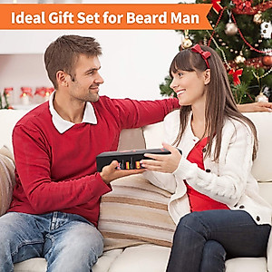 All in one Beard Grooming Kit for Men Care with Beard Soap Beard Oil, Beard Brush, Beard Comb, Beard Balm, Beard Shampoo,Beard Scissors &Storage Bag