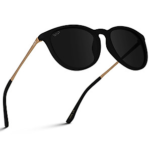 WMP Eyewear Round Sunglasses | Polarized UV Protection | Trendy Sunglasses for Women | Retro Designer Style
