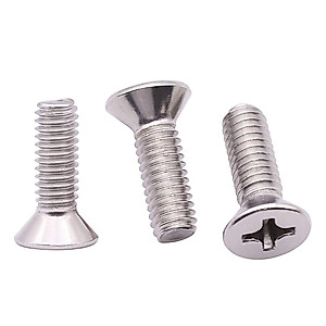 1/4-20 x 1 (30 Pack) Phillips Flat Head Machine Screws, Stainless Steel 304 (18-8), UNC Coarse Thread, Countersunk Head Machine Screws, Phillips Drive #3