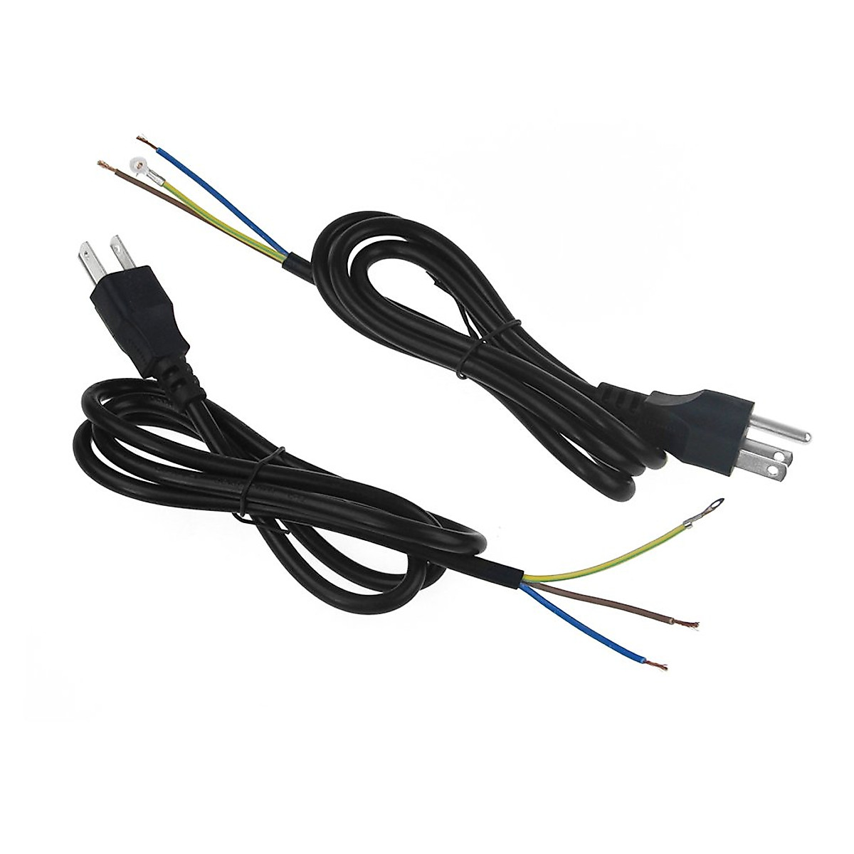 ALITOVE 3.8ft Power Cord 18 AWG, 3 Prong Universal AC Power Supply Adapter Transformer Cable, 250V 10A Replacement Power Cords for Power Tools, 3 x 0.75㎜² 1.15 Meters (2-Pack)