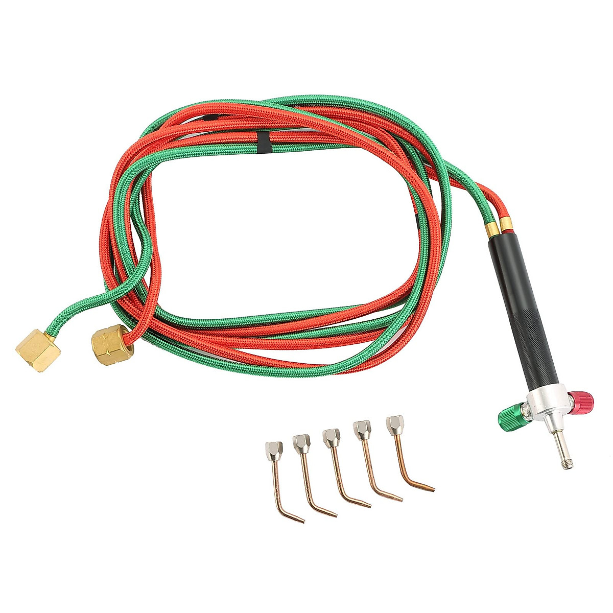 ATPEAM Jewelry Micro Mini Gas Torch Welding Soldering Gun Soldering Torches Soldering kit with 5 Weld tips fit for Oxygen Cylinders, Hoses - Acetylene for Jewelers
