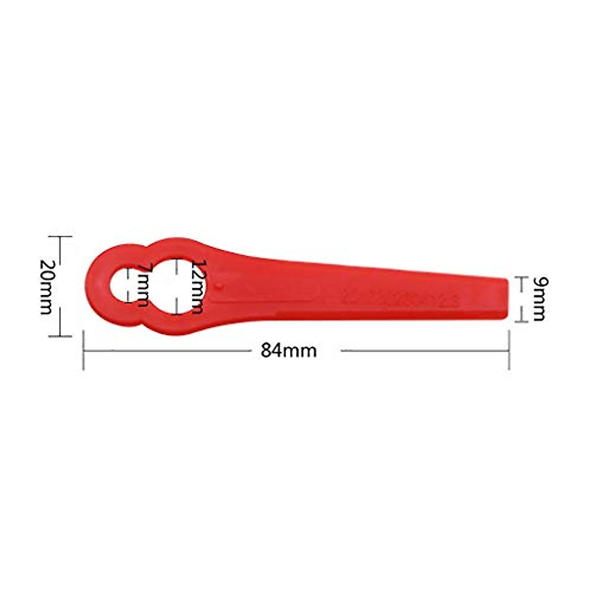 Garden 40pcs Grass Strimmer Plastic for Cordless Crop Replace Trim Tool Dckts781d2m1 (Red, One Size)