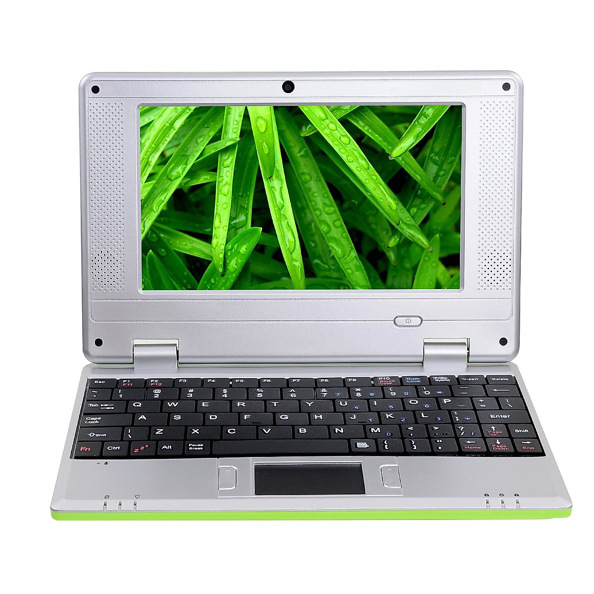 Goldengulf 7 Inch Portable Mini Computer Laptop PC Netbook for Kids Android 12 Quad Core 32GB WiFi Built in Camera Netflix YouTube Flash Player (Green)