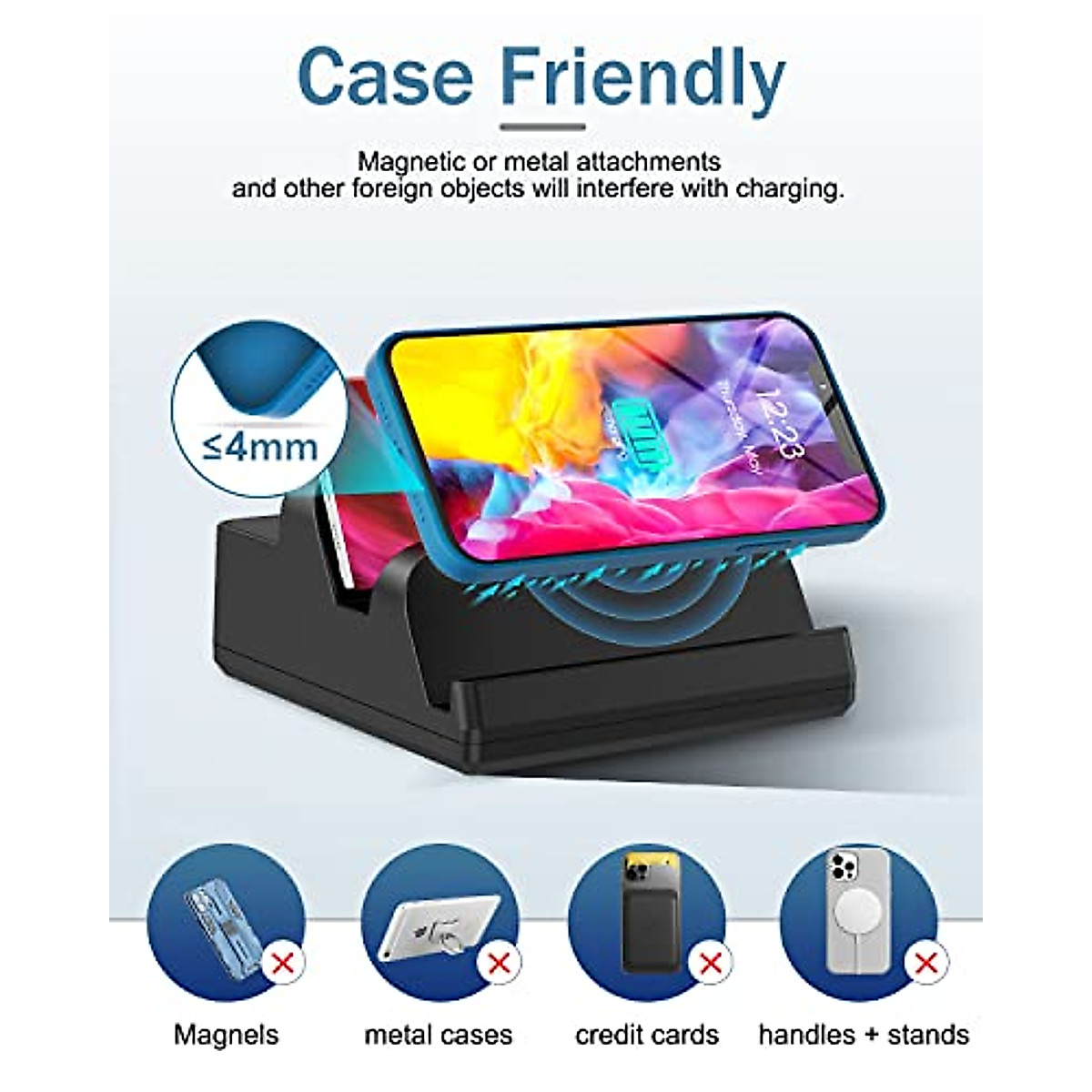 Wireless Charging Station with USB Ports, 8 in 1 Dual 15W Wireless Charger Station, 2 QC/2 PD USB Fast Charging Station, 80W Phone charger for iPhone14/13/12/11/X/Xr/Xs/8/Samsung/Android/iWatch/AirPod