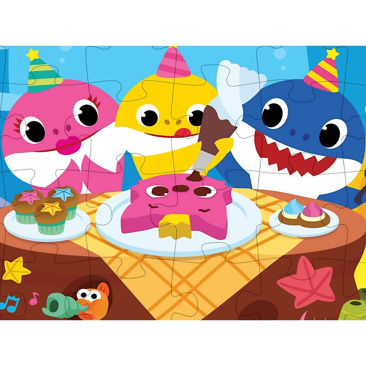 Cardinal Games 6054915 Baby Shark 24pc Floor Puzzle, Multi Colour